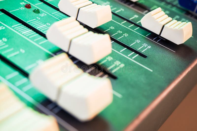 Sound Control Panel in the Control Room that Controls the Sound at the ...