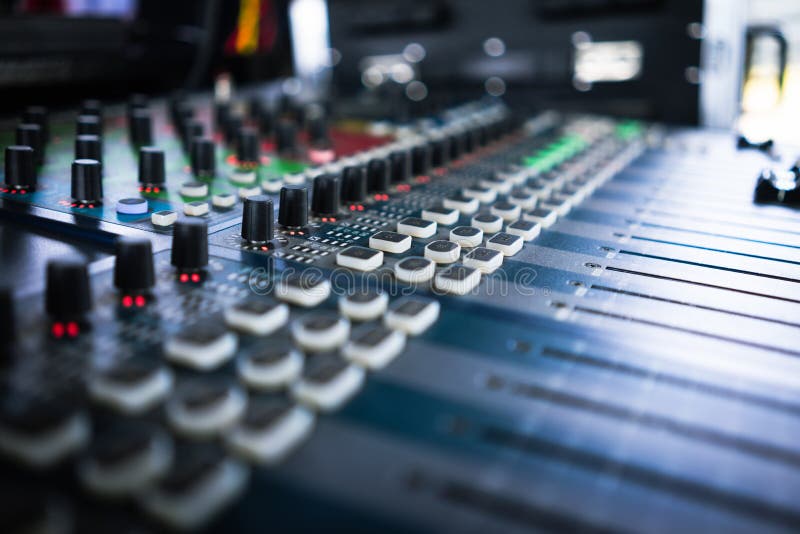 Sound Control Panel in the Control Room that Controls the Sound at the ...
