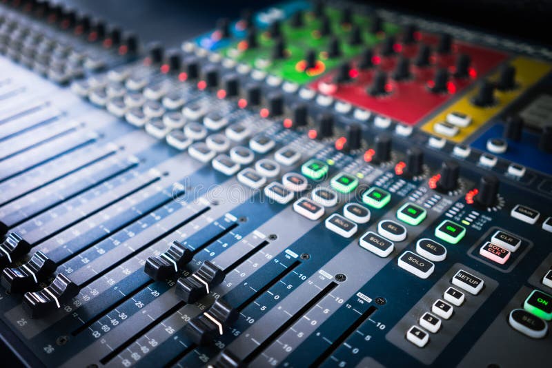 Sound Control Panel in the Control Room that Controls the Sound at the ...