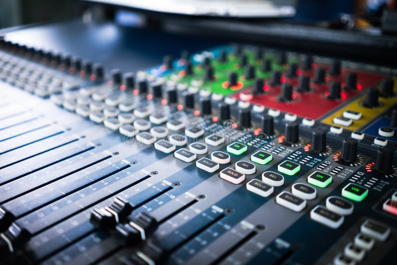 Sound Control Panel in the Control Room that Controls the Sound at the ...