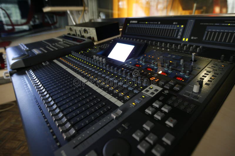 The Control Room of a Professional Music Recording Studio Editorial ...