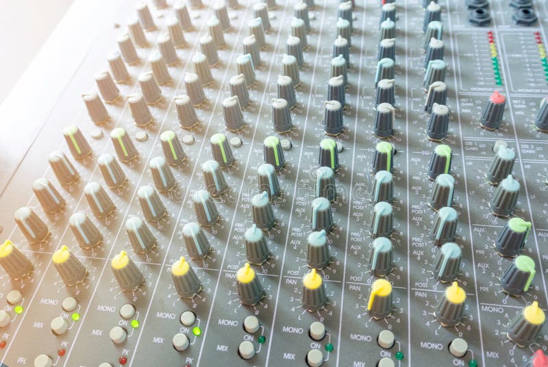Sound controller panel stock image. Image of equipment - 134346965