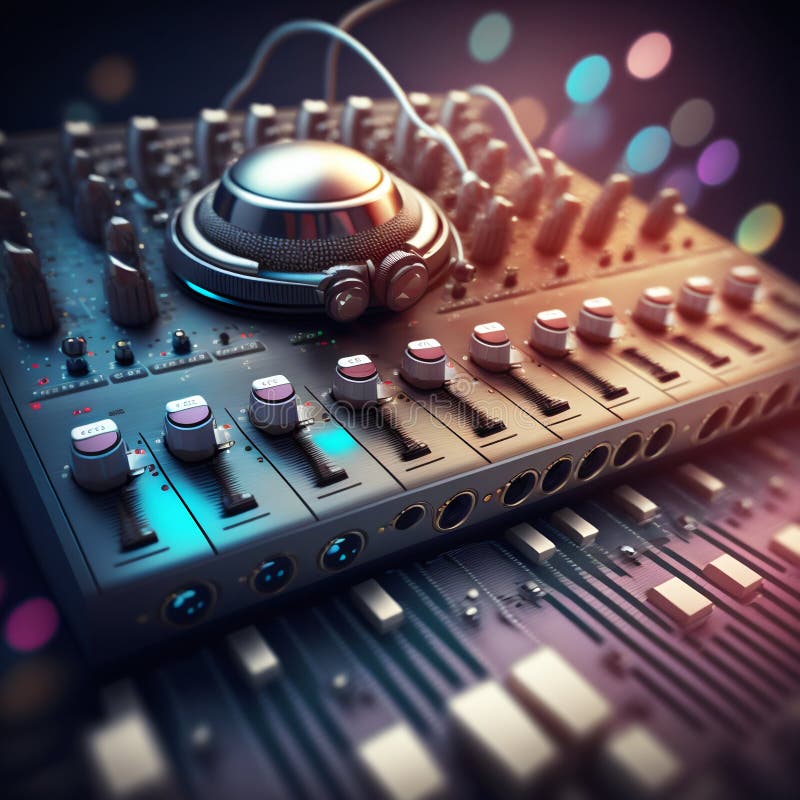 Sound Controller Closeup. Generative Ai Stock Illustration ...