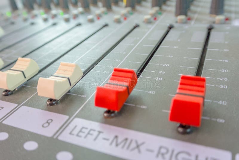 Sound controller panel stock photo. Image of closeup - 134347286