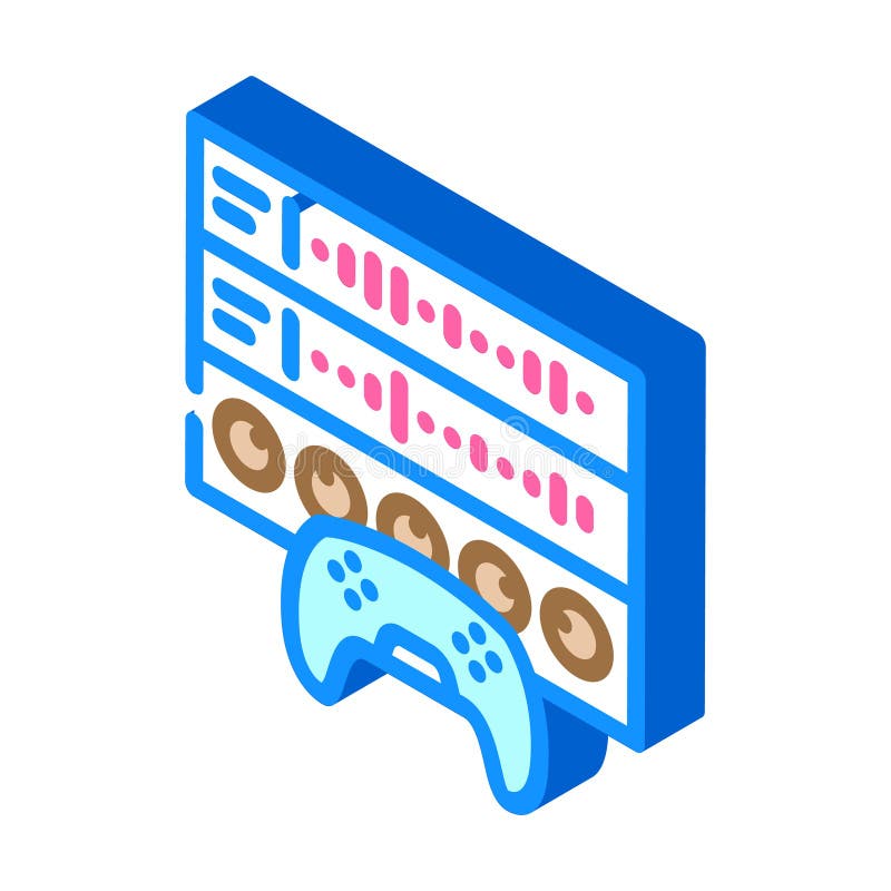 Sound Design Game Development Isometric Icon Vector Illustration Stock ...
