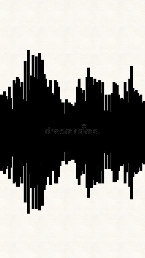 Sound Design: Minimalistic Style Image of an Audio Waveform Stock ...