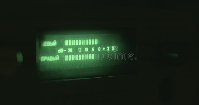 Sound Device Equalizer Indicator Movement Green Light Stock Footage ...