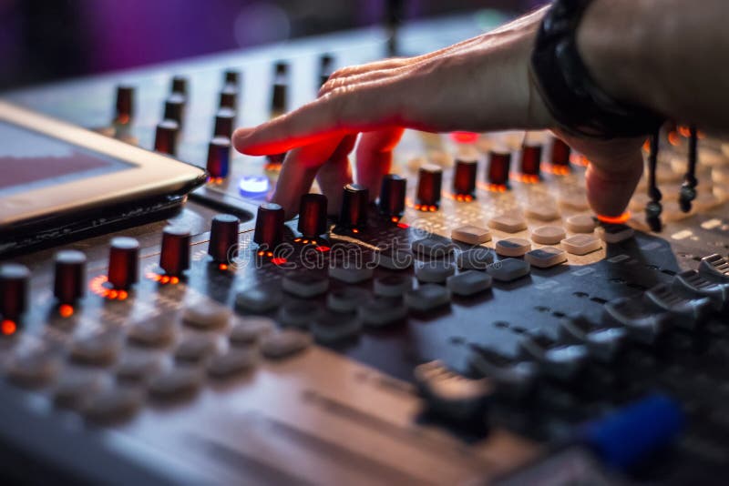 Sound Digital Mixer View at a Concert Stock Image - Image of device ...