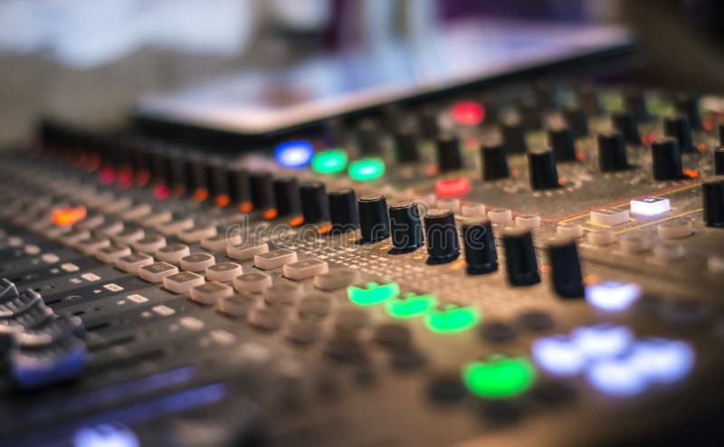 Sound Digital Mixer View at a Concert Stock Image - Image of button ...