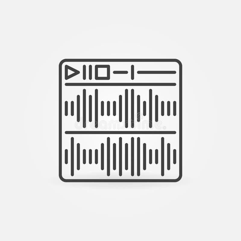 Sound Editing Outline Vector Concept Icon Stock Vector - Illustration ...