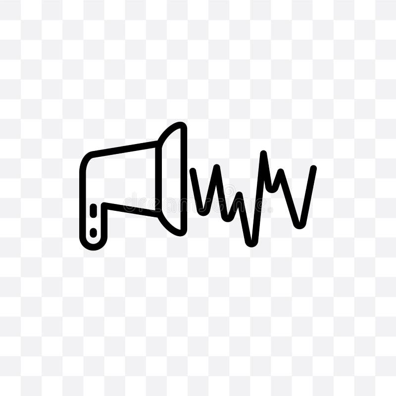 Sound Effect Vector Linear Icon Isolated on Transparent Background ...