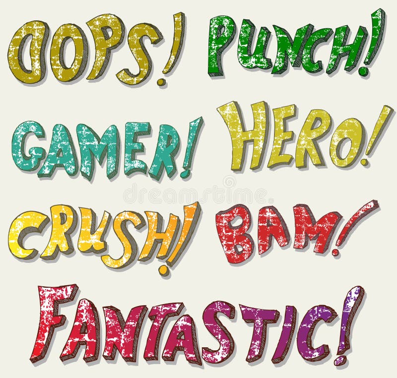 Sound effects stock vector. Illustration of mark, hero - 30886069