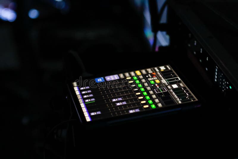 Sound Engineer Console at the Event Stock Image - Image of desk, show ...