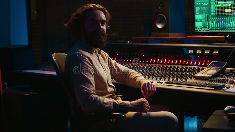 Sound Engineer Mixing and Mastering Tracks in Professional Recording ...
