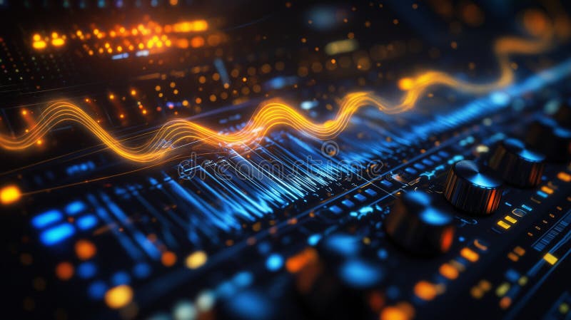 Sound Engineer Mixing Tracks on a Digital Console in a Modern Recording ...