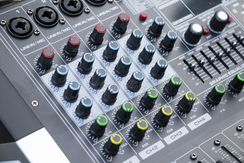 Sound Engineering Instrument, Soundboard Equalizer Stock Image - Image ...