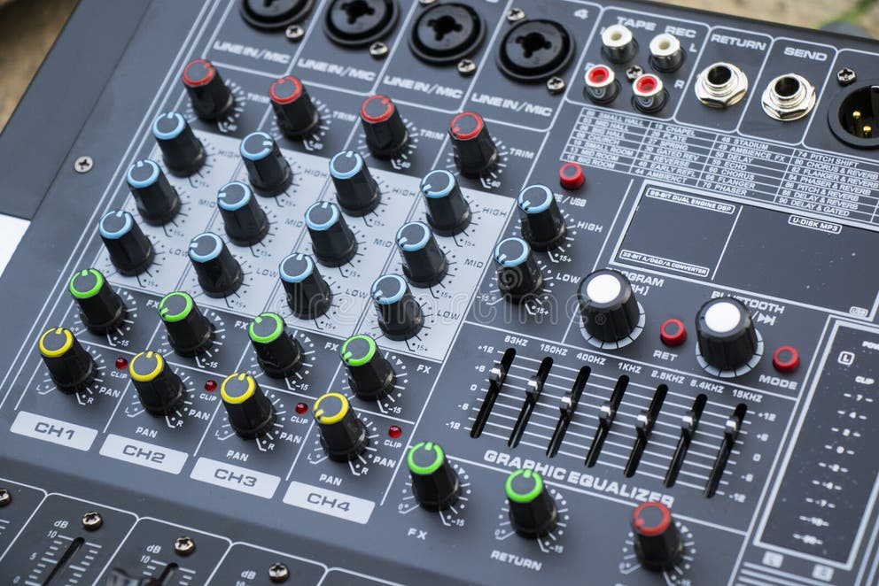 Sound Engineering Instrument, Soundboard Equalizer Stock Image - Image ...
