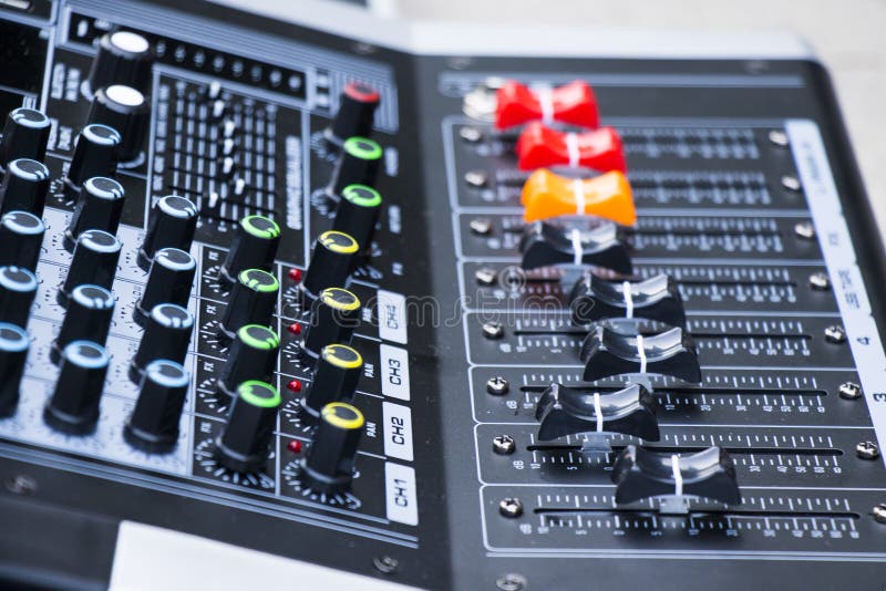 Sound Engineering Instrument, Soundboard Equalizer Stock Image - Image ...