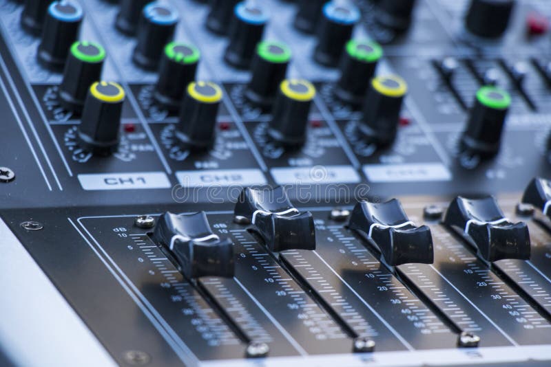 Sound Engineering Instrument, Soundboard Equalizer Stock Image - Image ...