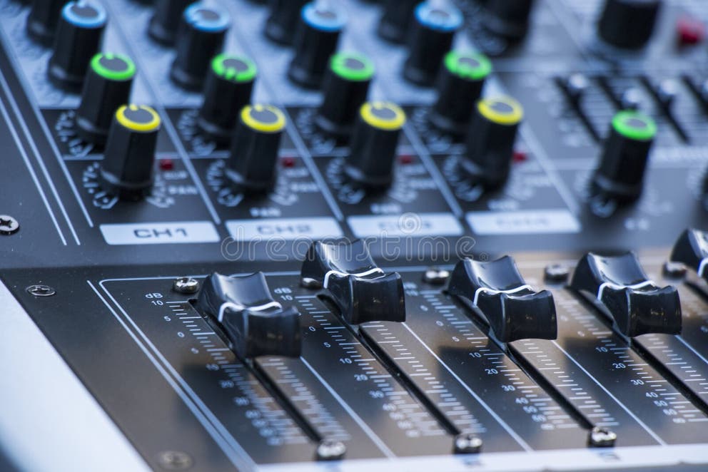 Sound Engineering Instrument, Soundboard Equalizer Stock Image - Image ...