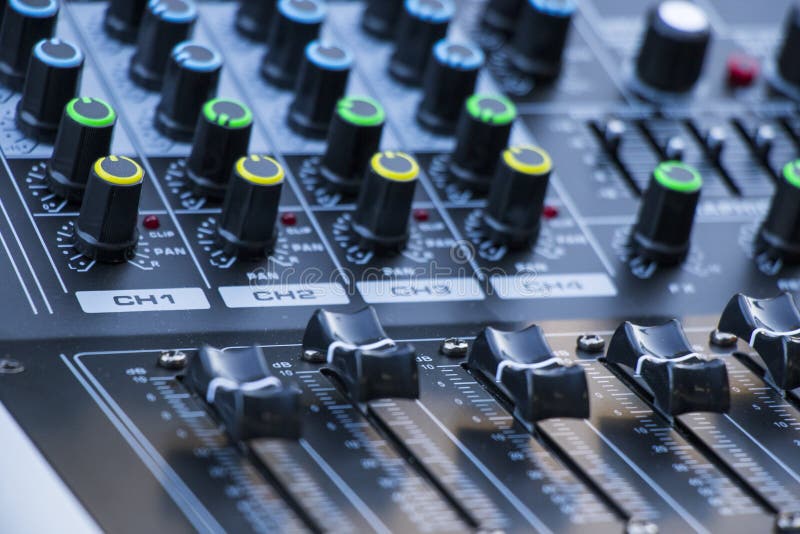 Sound Engineering Instrument, Soundboard Equalizer Stock Photo - Image ...