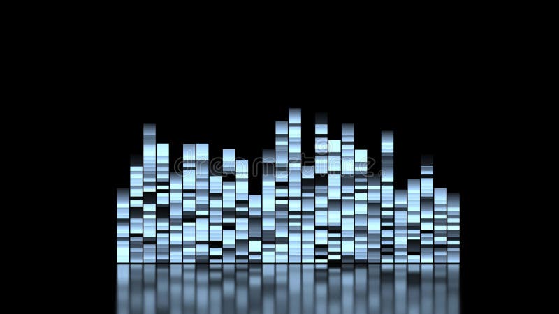 Sound Equalizer in Dark Reflective Surface Loop Animated Stock Video ...