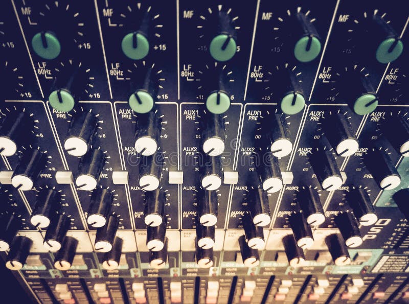 Sound Equalizer Mixing. Professional Studio Equipment for Sound Mixing ...