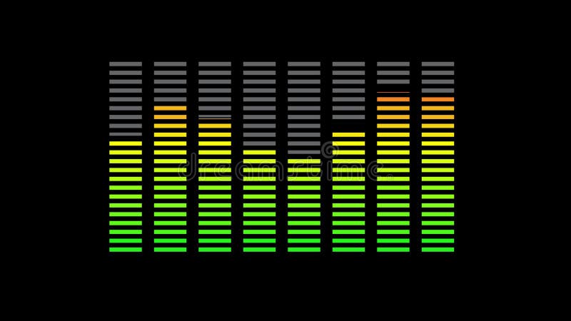 Sound Equalizer Moving Up and Down. Animated Video 4k on Chroma Key ...