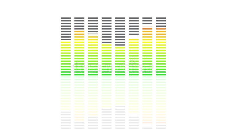 Sound Equalizer Moving Up and Down. Animated Video 4k on Chroma Key ...