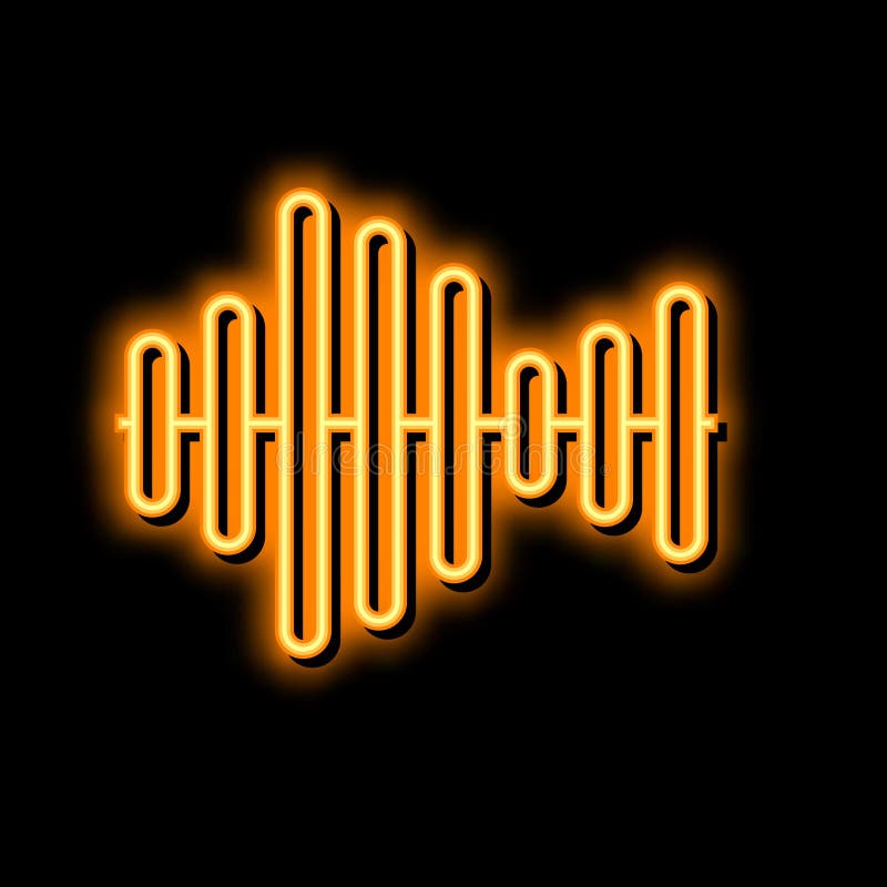 Sound Equalizer Neon Glow Icon Illustration Stock Vector - Illustration ...