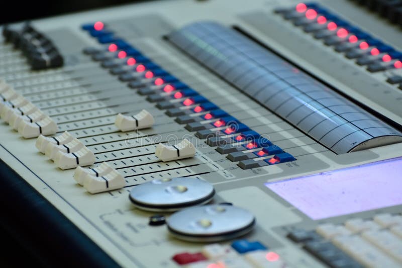 Sound equalizer in studio stock image. Image of noise - 107567183