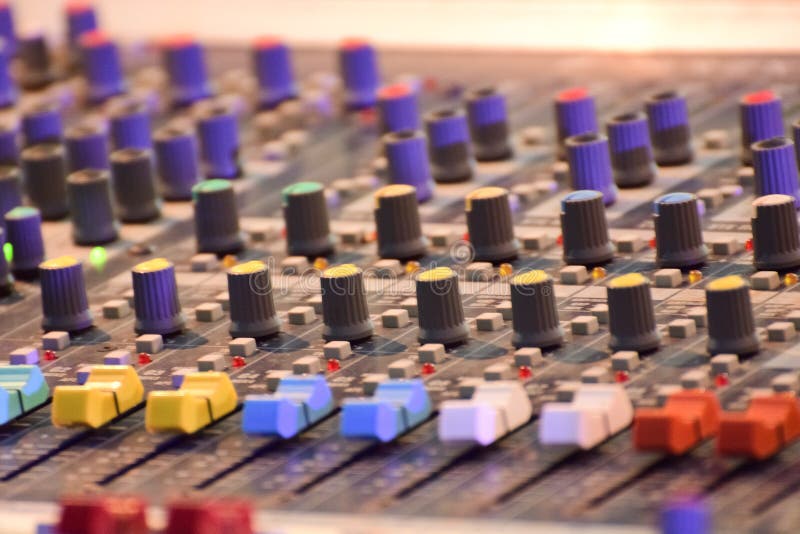 Sound equalizer in studio stock photo. Image of machine - 107568208