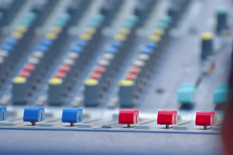 Sound equalizer in studio stock image. Image of component - 107568235