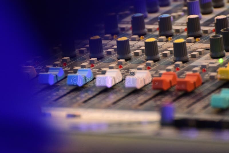 Sound equalizer in studio stock image. Image of people - 107568273