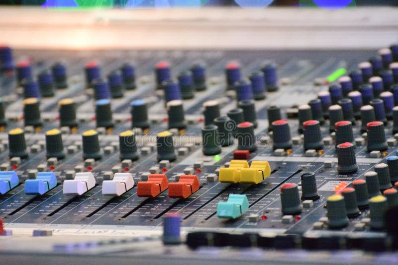 Sound equalizer in studio stock photo. Image of digitally - 107568404