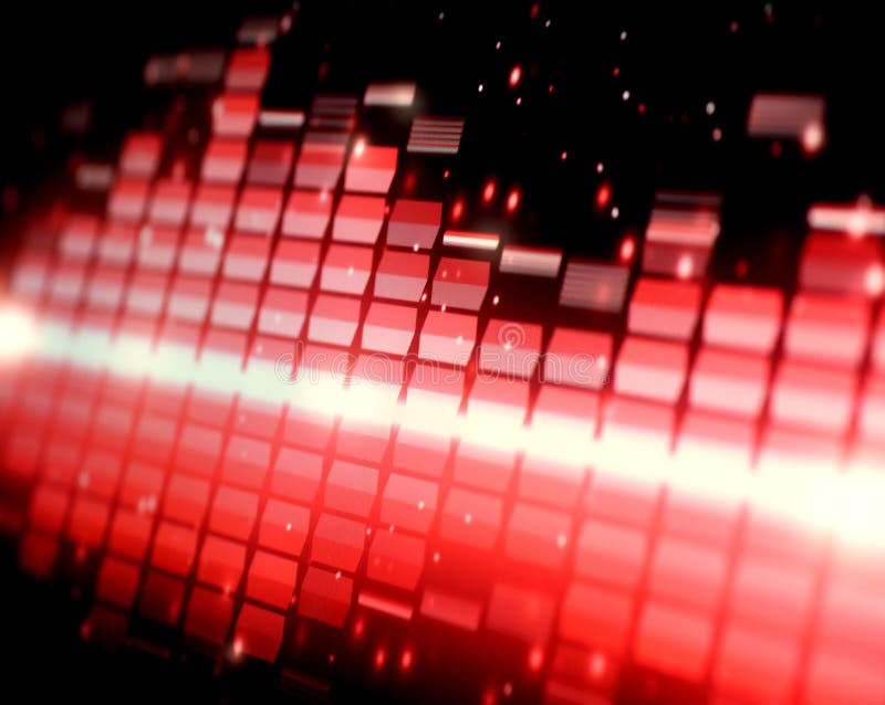 Sound Equalizer. Wave Pattern of Music Sounds Element on Monitor Screen ...