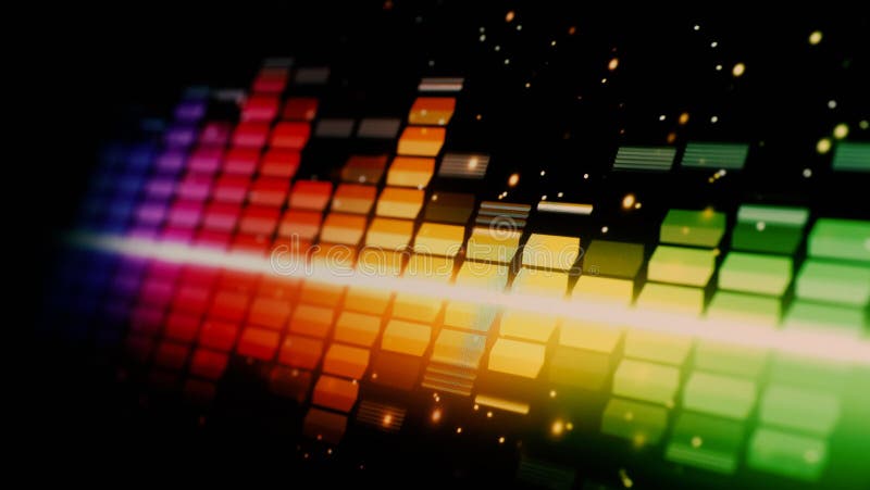 Sound Equalizer. Wave Pattern of Music Sounds Element on Monitor Screen ...