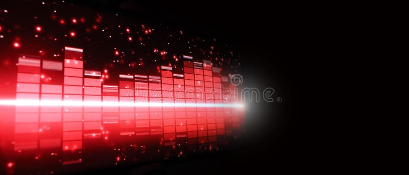 Sound Equalizer. Wave Pattern of Music Sounds Element on Monitor Screen ...