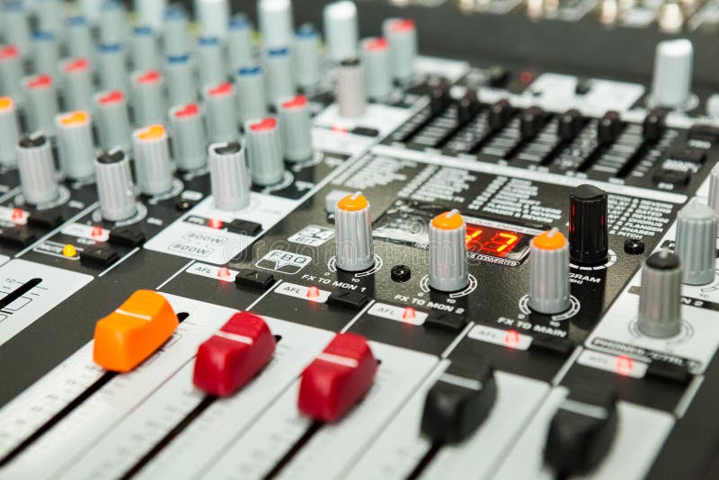 Sound Equipment with Details Stock Photo - Image of board, console ...