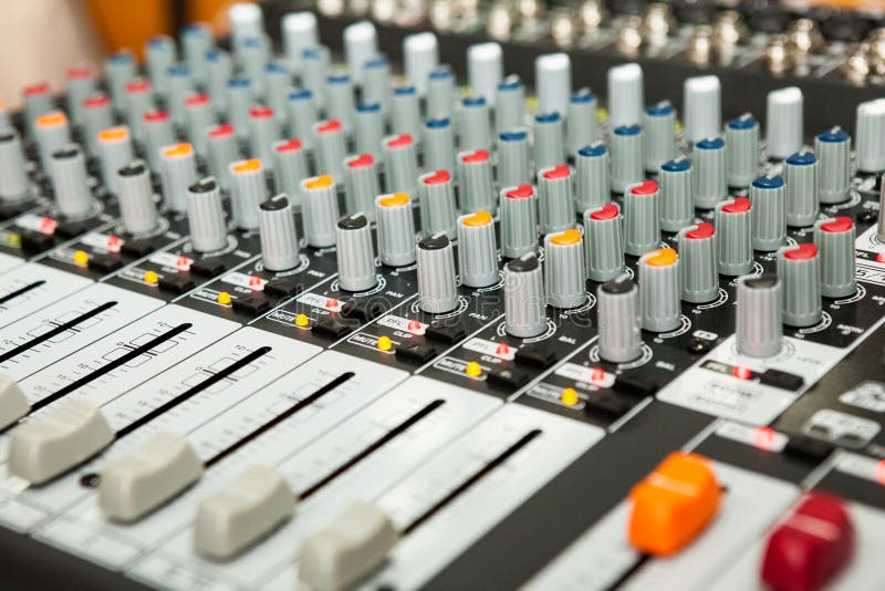 Sound Equipment with Details Stock Photo - Image of panel, mixing: 85327710