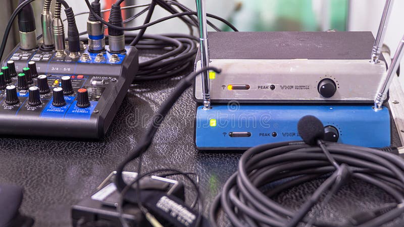 Sound equipment stock image. Image of system, audio, cables - 62743911