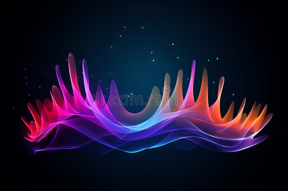 Sound graph, AI generated stock illustration. Illustration of wallpaper ...