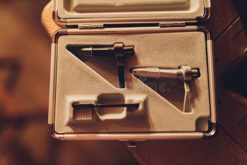 Sound Head in a Vinyl Player Close-up. Needle for Reading Sound from a ...