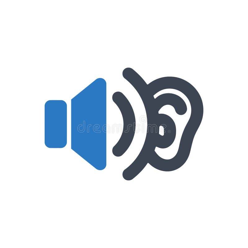 Sound Hearing Icon stock vector. Illustration of listen - 361728181