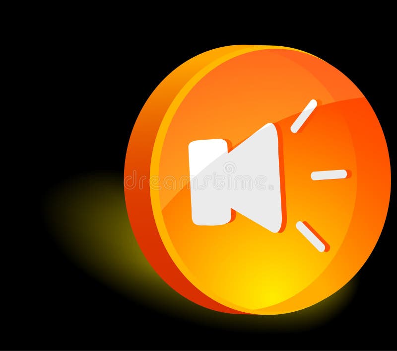 Sound button. [Vector] stock vector. Illustration of circle - 3529818