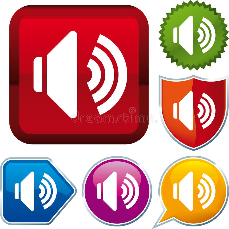 Sound icon stock vector. Illustration of orange, equipment - 26809046