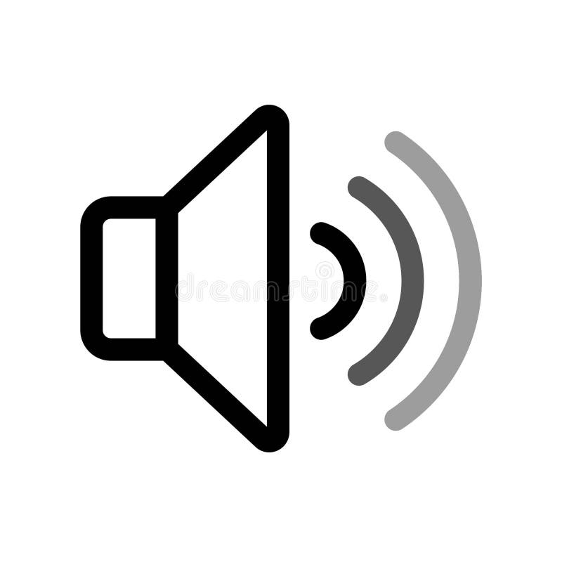 Sound icon stock vector. Illustration of speaker, outline - 356950648