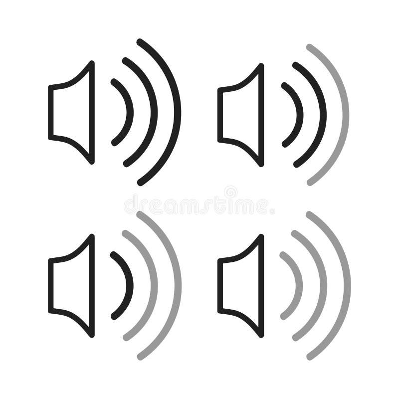 Sound Icon in Flat. Audio Vector Illustration Stock Vector ...