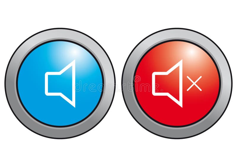 Sound icon. on and off stock vector. Illustration of element - 33599270