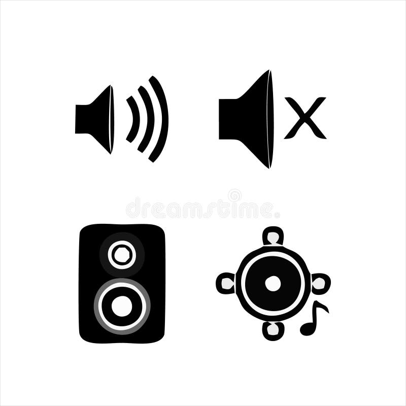 Sound Icon. Sound Icon Vector. Flat Style Isolated on White Background ...